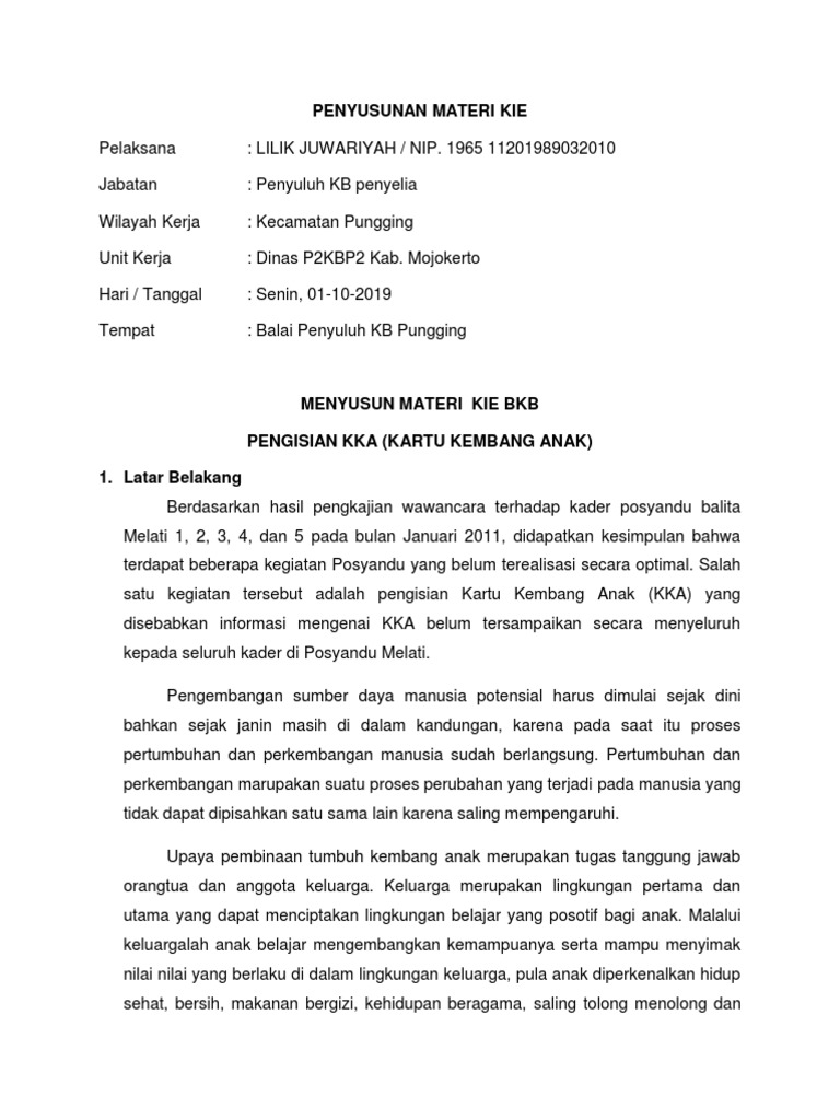 Lilik J BKB Kka Penyusunan Materi Kie | PDF
