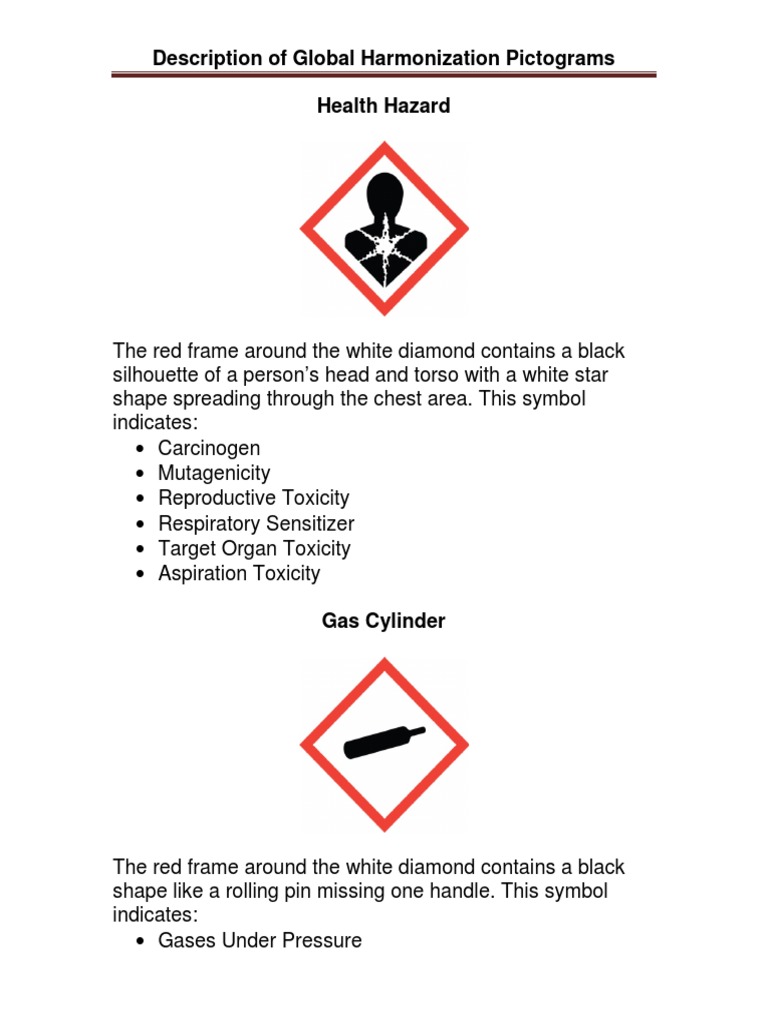 GHS Pictogram Descriptions | PDF | Toxicity | Safety