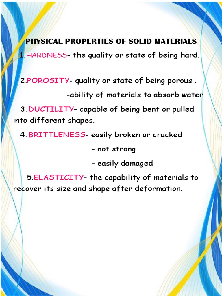 Physical Properties of Solid Materials | PDF