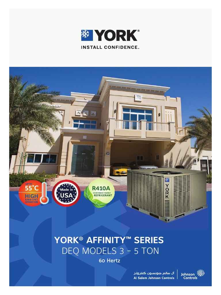 York Affinity Series: Deq Models 3 - 5 Ton | PDF | Electromechanical ...