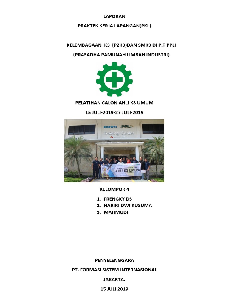 Laporan PKL K3 di PT PPLI | PDF | Bisnis
