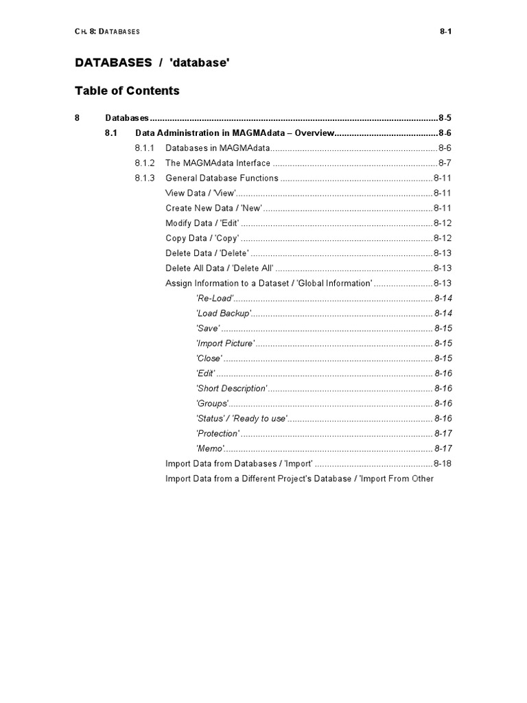 Magma Database | PDF | File Format | Computer File