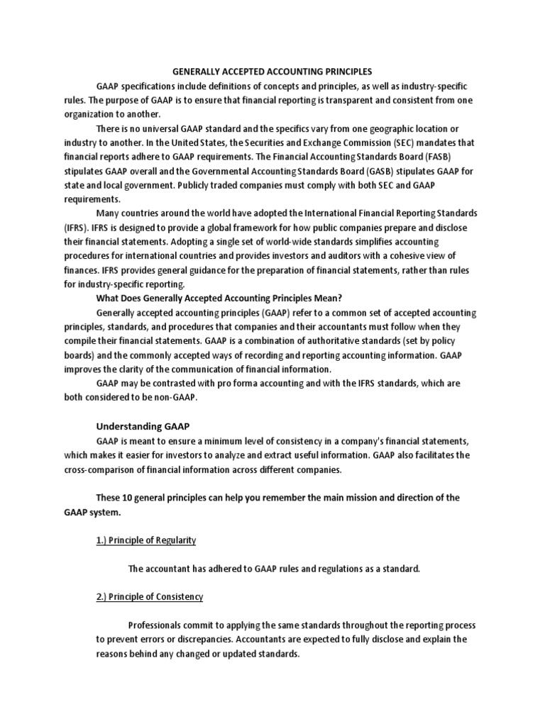GAAP Fundamentals Explained | PDF | Financial Accounting Standards ...