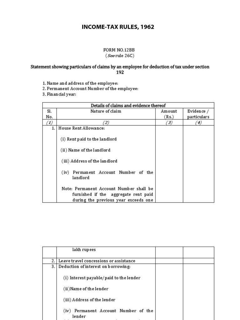 Itrform12bb PDF | PDF | Law | Technology & Engineering