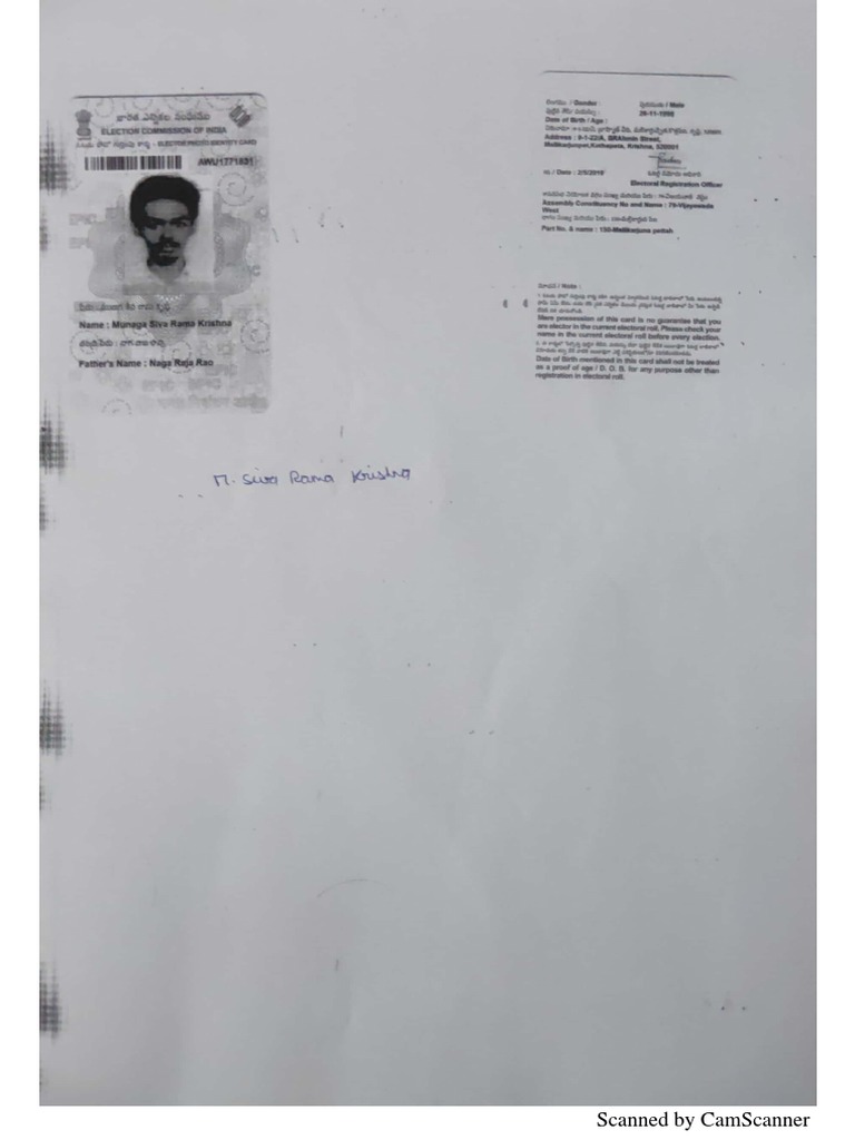 Voter Id Pdf