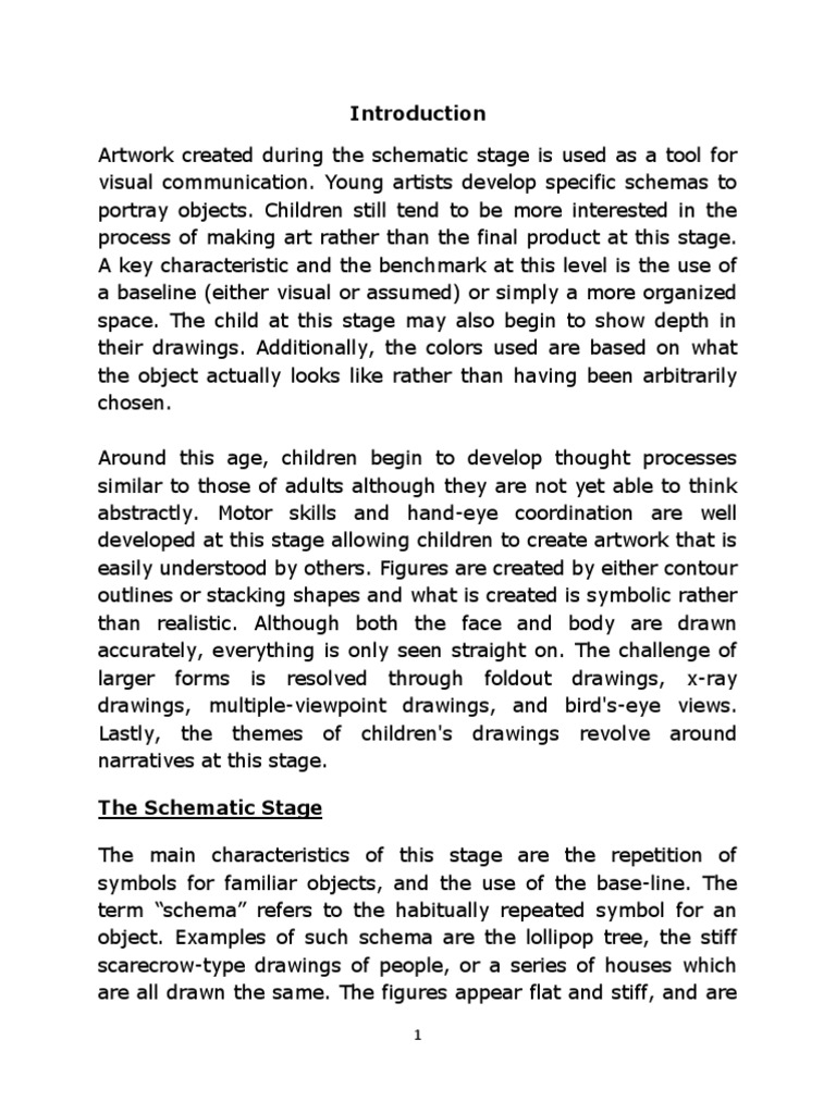 Schematic Stage | PDF | Drawing | Neuropsychological Assessment