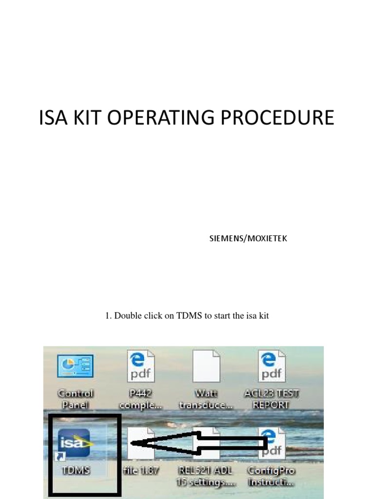 Isa Kit Operating Procedure | PDF