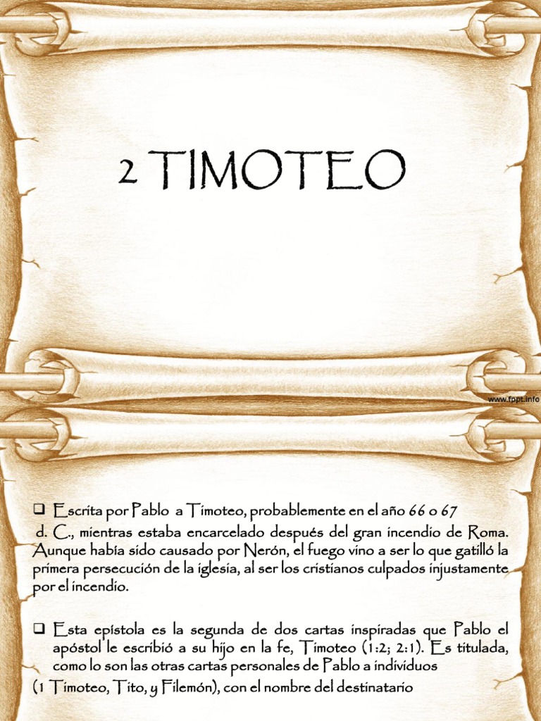 2 Timoteo | PDF | San timoteo | Pablo el apóstol
