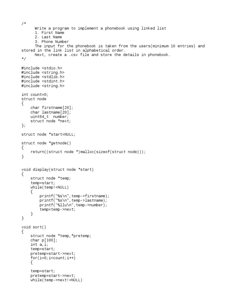 Phonebook | PDF | Data | Software Engineering