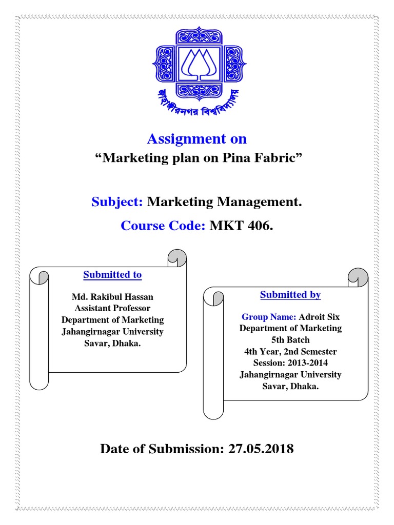 Cover Page MKT MGT | PDF