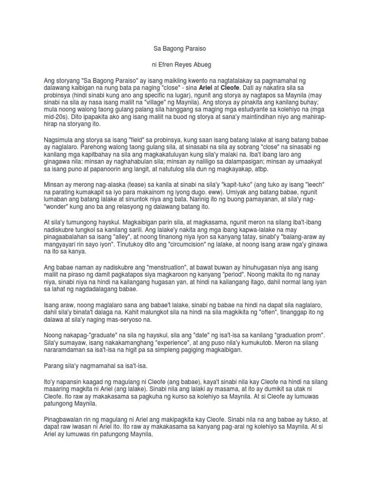Sa Bagong Paraiso | PDF
