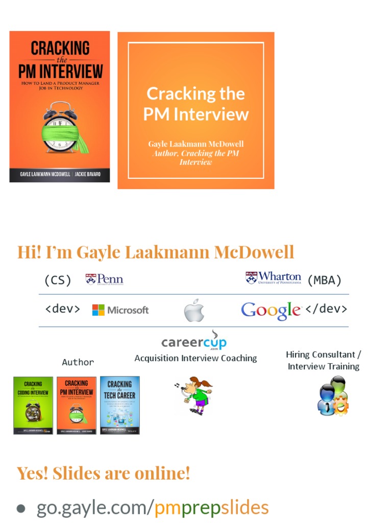Cracking The PM Interview Prep Slides | PDF | Gmail | Marketing