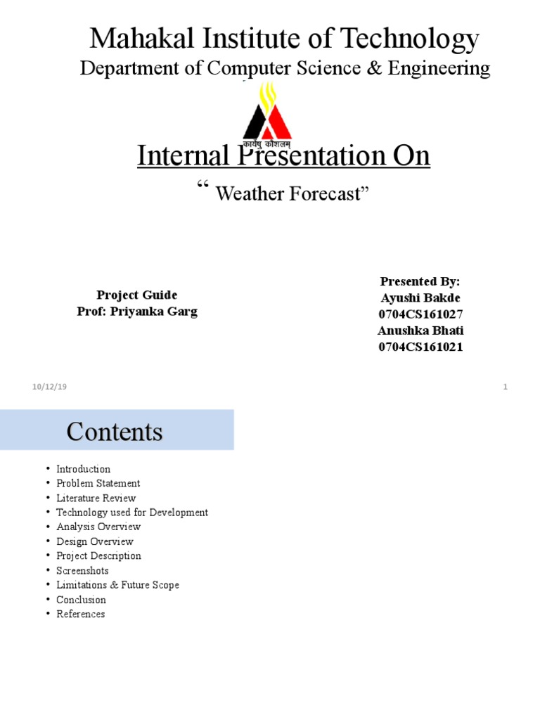 Template of Internal Presentation | Download Free PDF | Weather ...