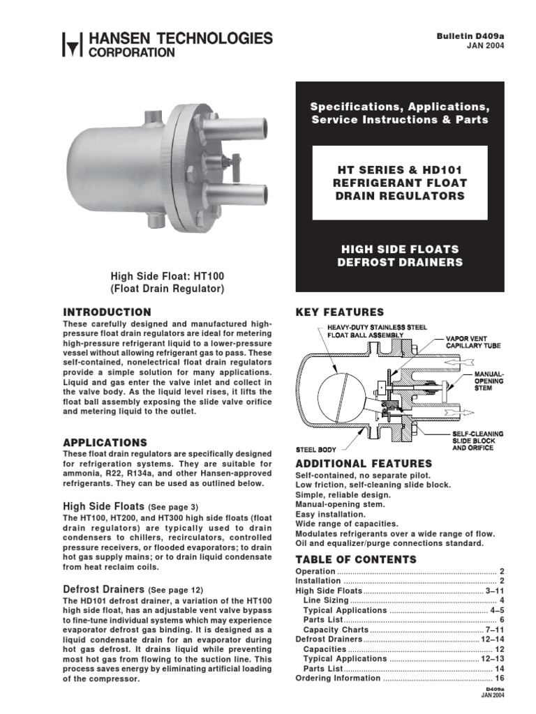 Specifications, Applications, Service Instructions & Parts: HT Series ...