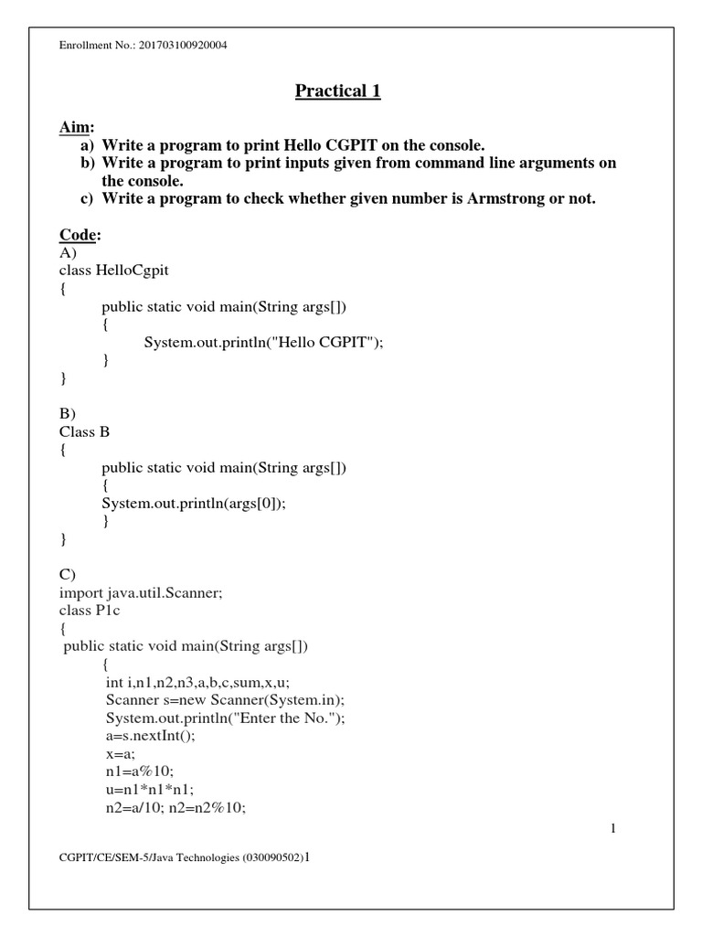 Java Basics for CE Students | PDF | Computers