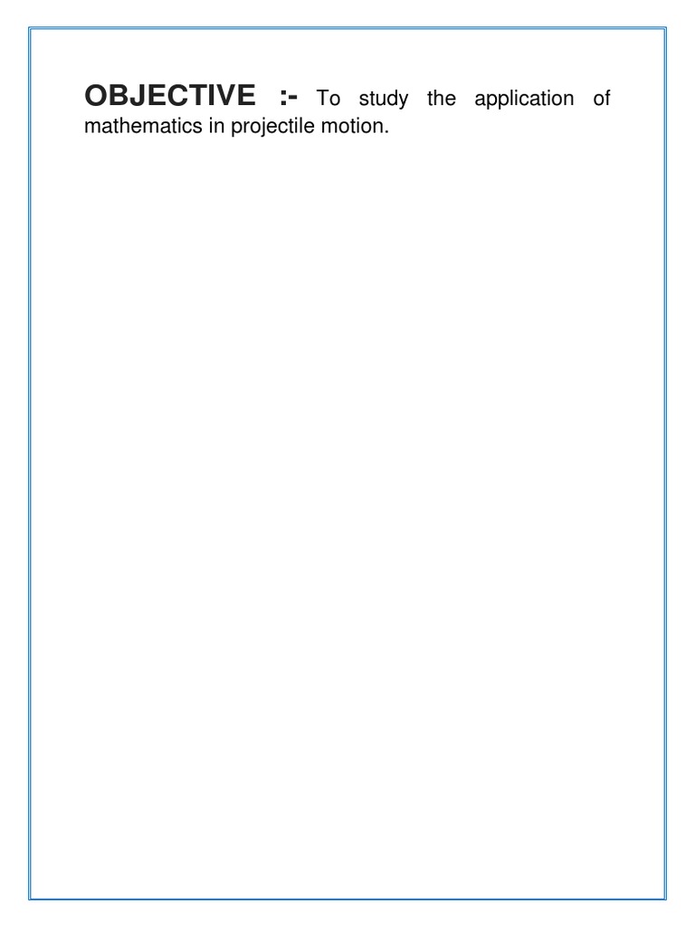 Projectile Motion and Mathematics | PDF | Euclidean Vector | Projectiles