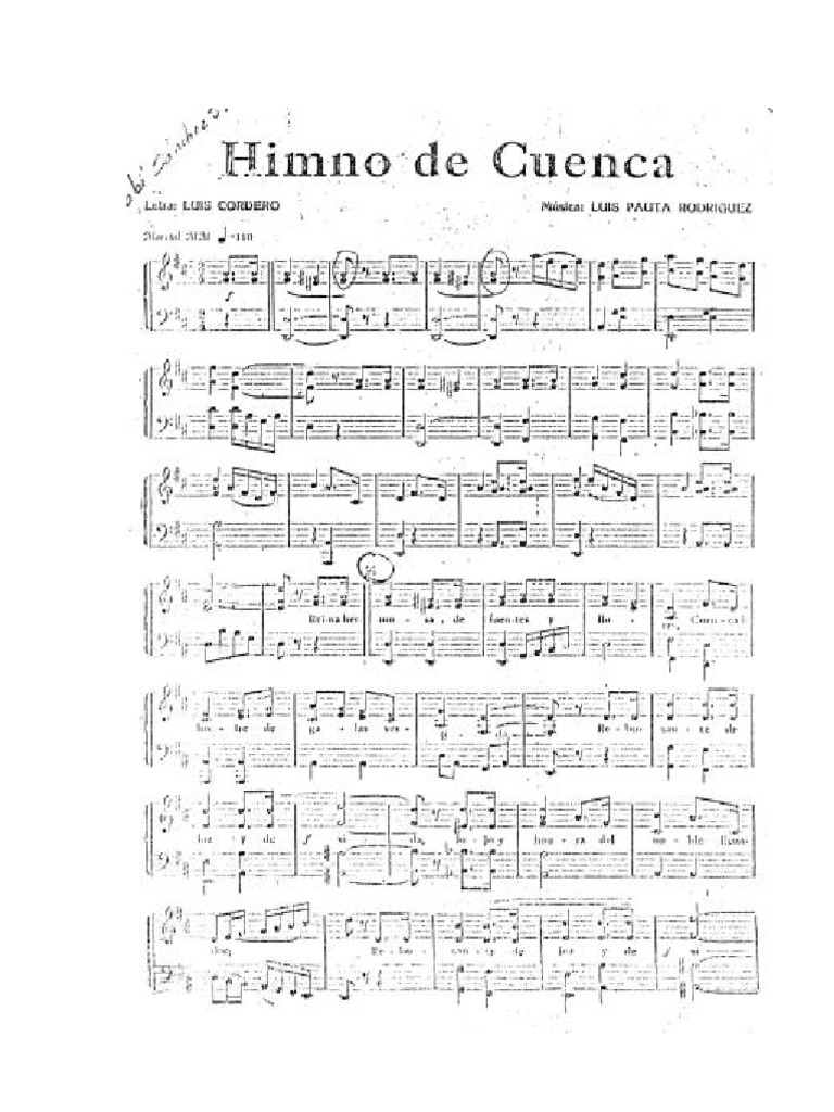 Himno A Cuenca PARTITURA | PDF