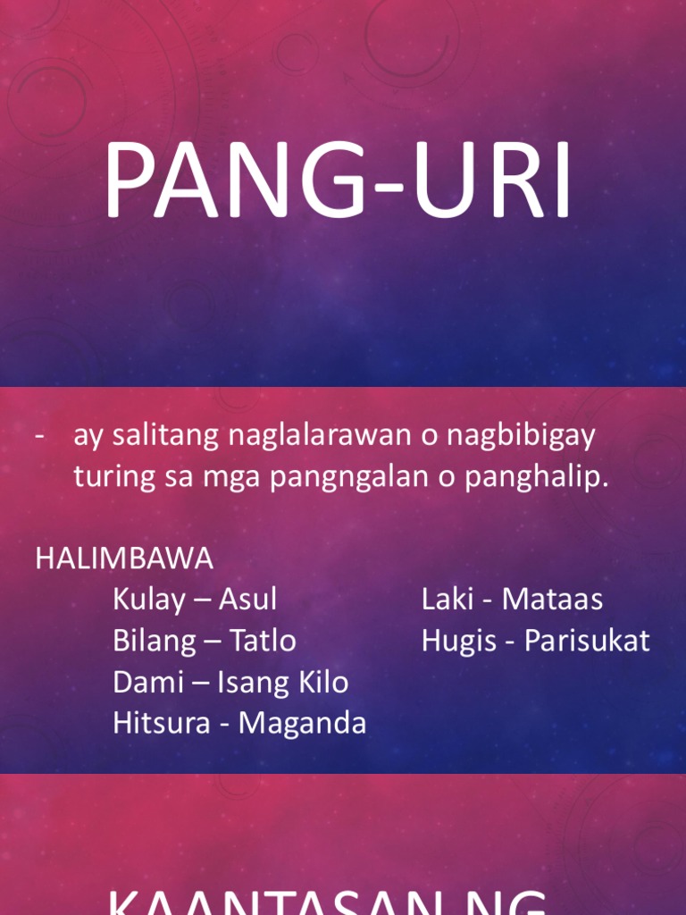 Kaantasan NG Pang-Uri | PDF