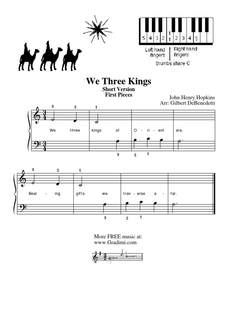We Three Kings: Free Sheet Music | PDF