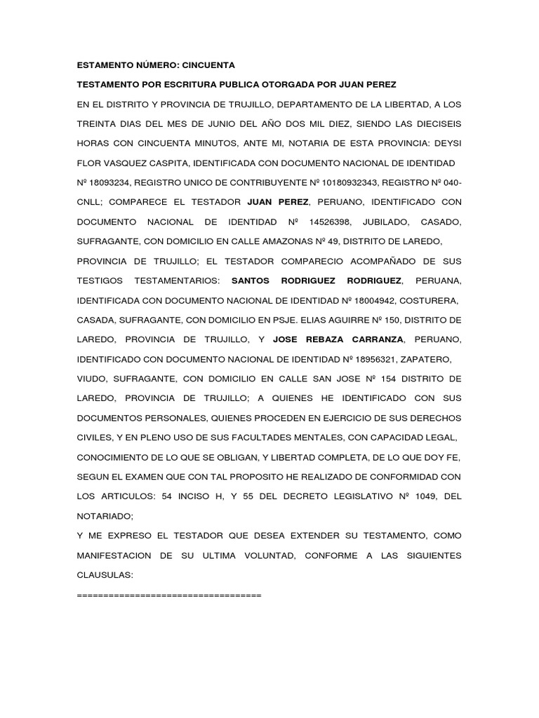 Testamento Cerrado | PDF | Voluntad y testamento | Justicia