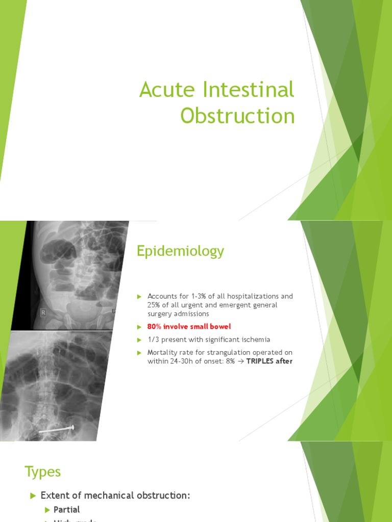 Acute Intestinal Obstruction Overview | PDF | Digestive Diseases ...