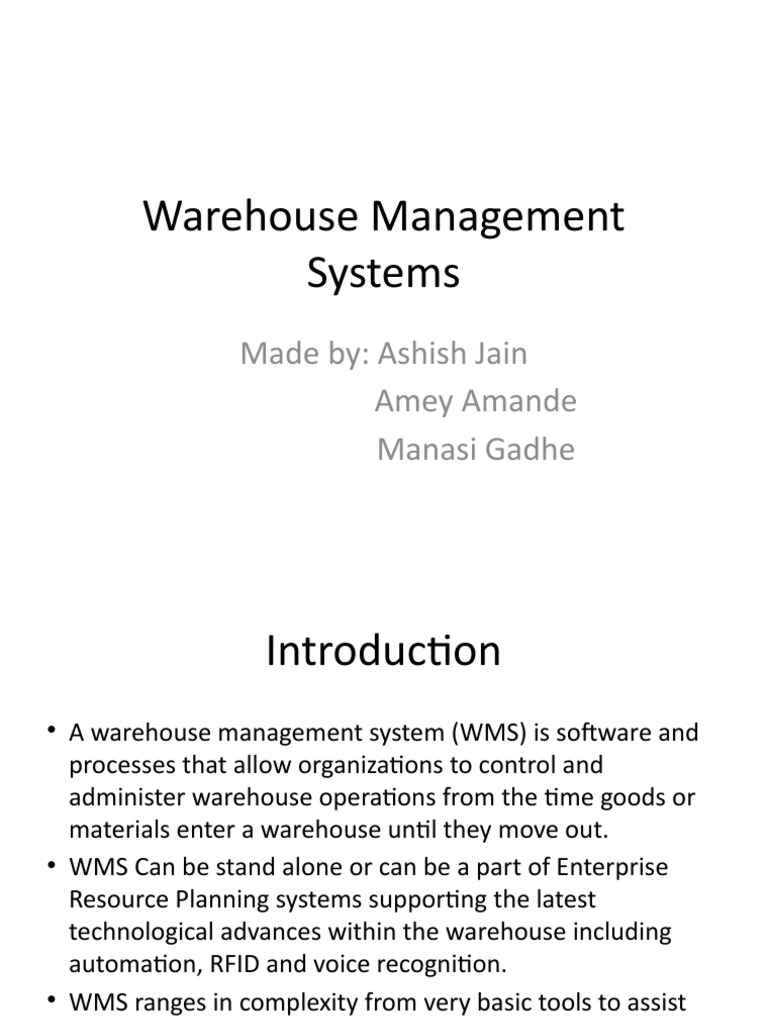 Warehouse Management Systems | PDF | Warehouse | Software As A Service