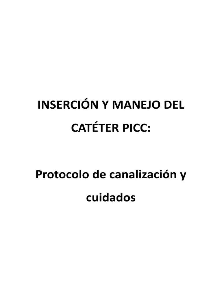 Picc Pro | PDF | Terapia intravenosa | Trombo