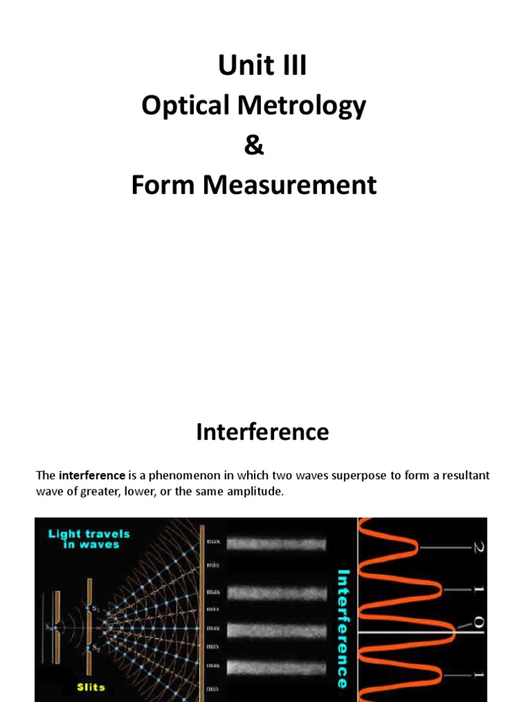 Unit III Optical Metrology-2 PDF | PDF | Interferometry | Optics