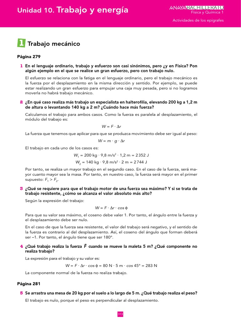 Trabajo y energía en física básica | PDF | La energía nuclear | Masa