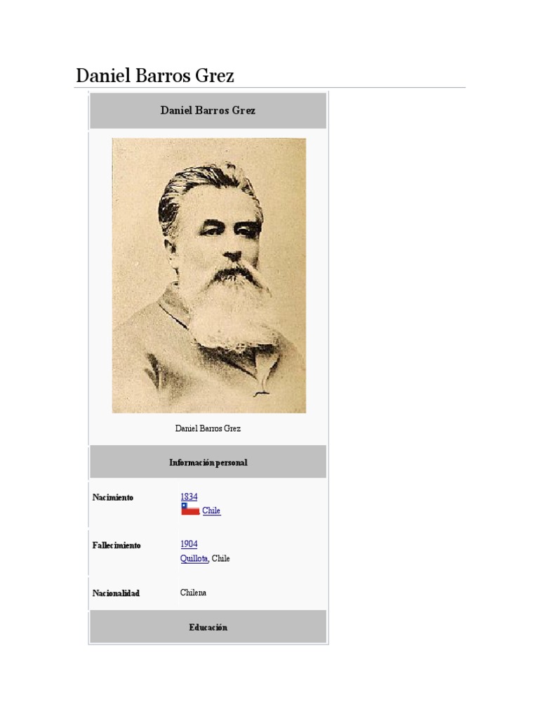 Daniel Barros Grez | PDF | Chile