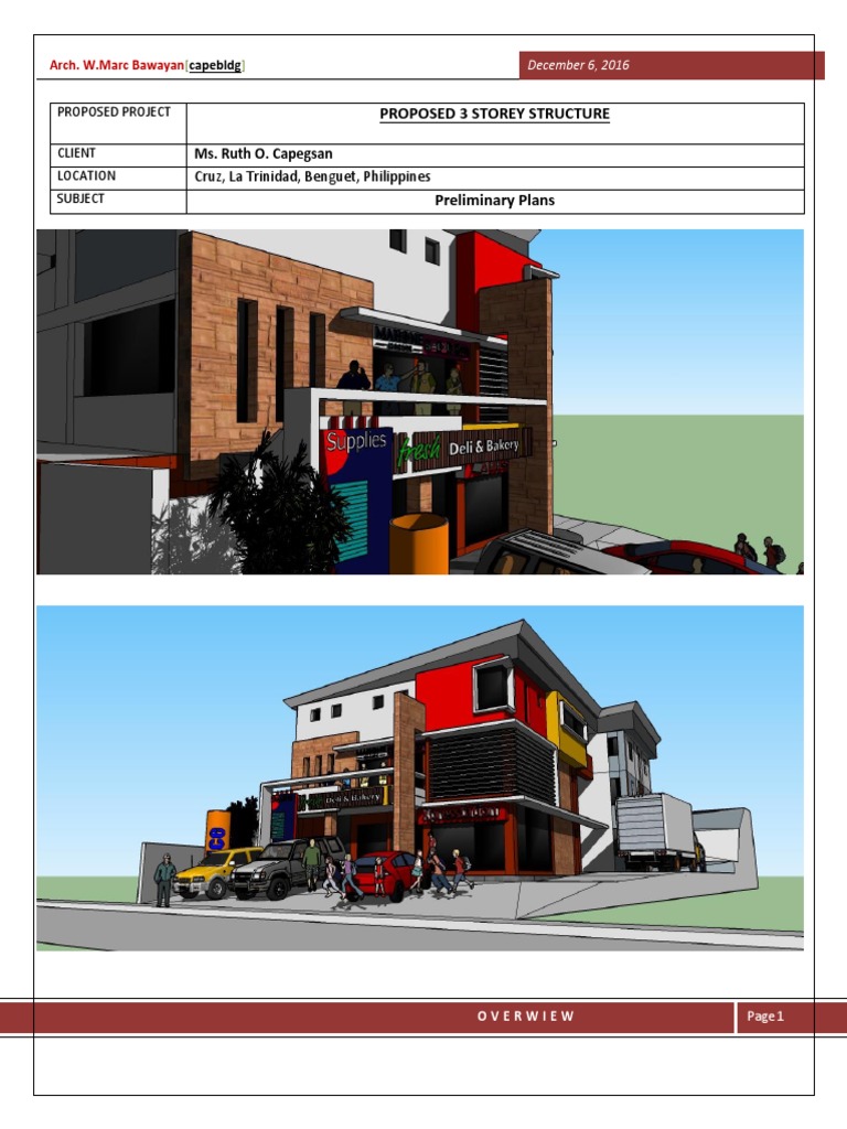 Proposed 3-Storey Structure Plans | PDF