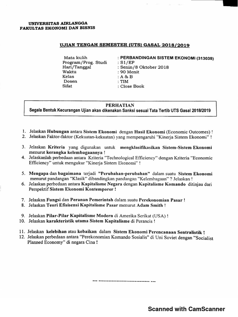 Uts Pse 2018 PDF | PDF