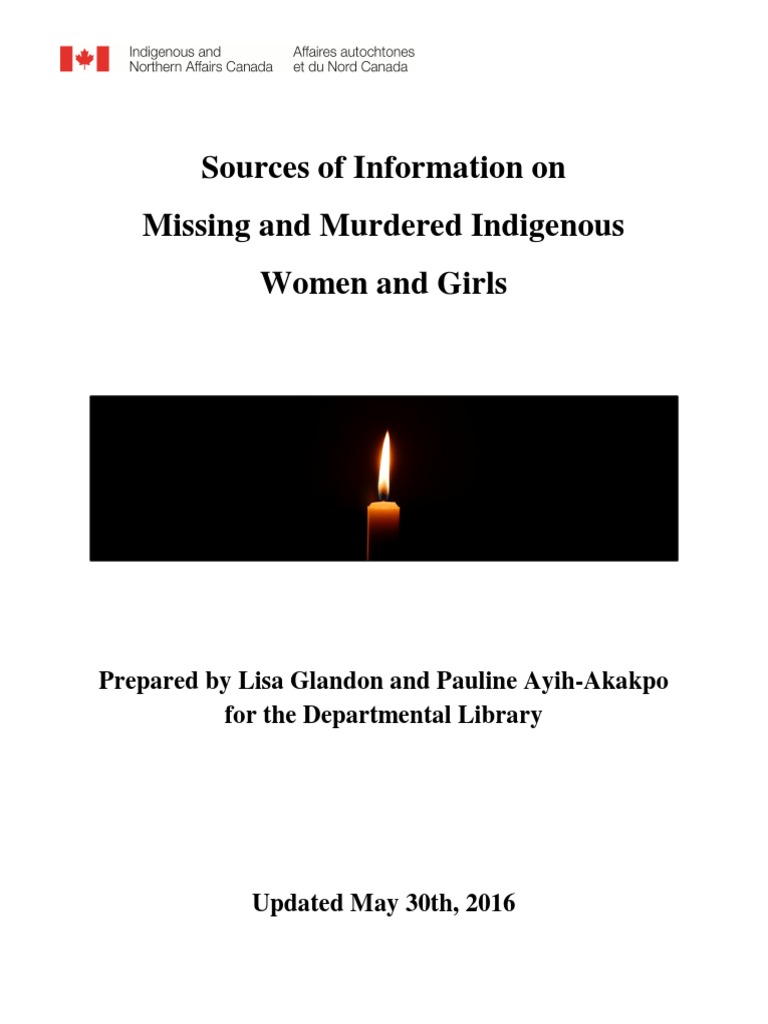 Sources of Information On Missing and Murdered Indigenous Women and ...