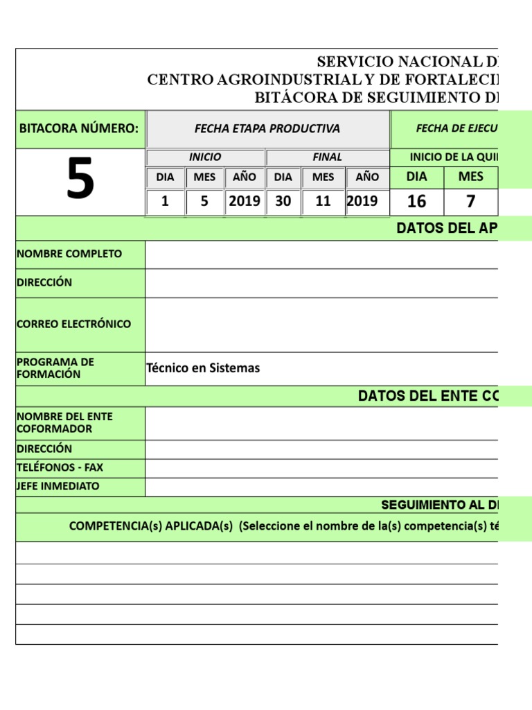 Nuevo Formato Bitacora | PDF | Informática | Informática y tecnología ...