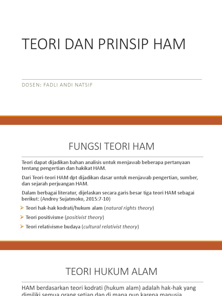 Teori dan Prinsip Hak Asasi Manusia | PDF