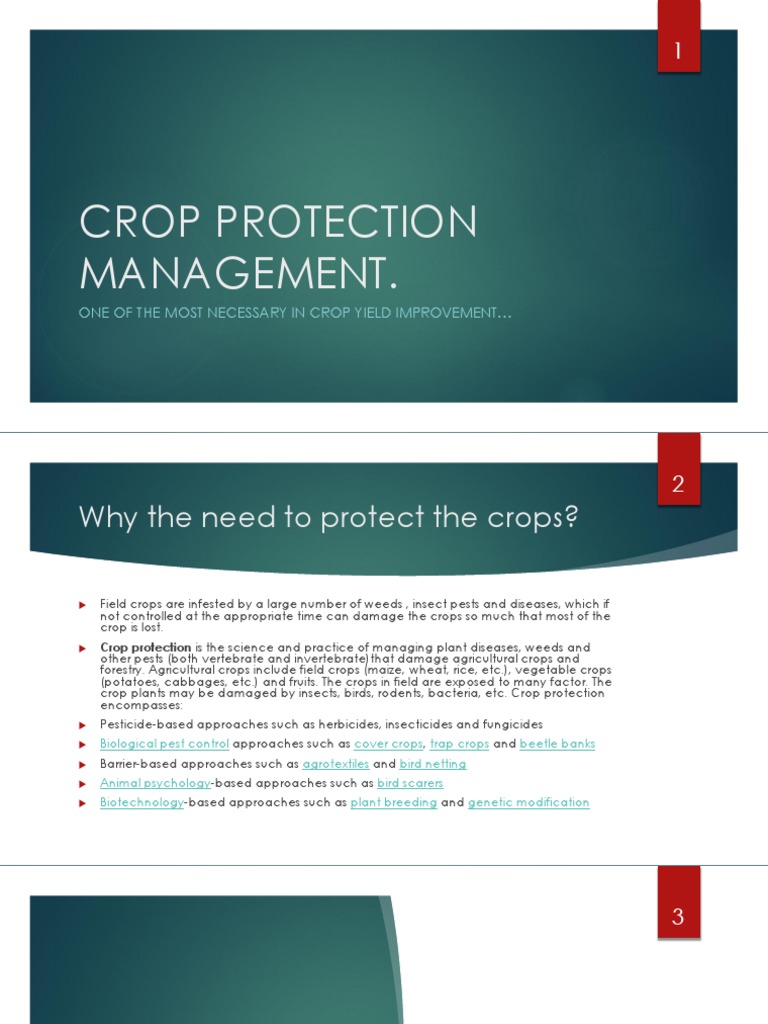 Crop Protection Management | PDF | Weed | Plant Pathology