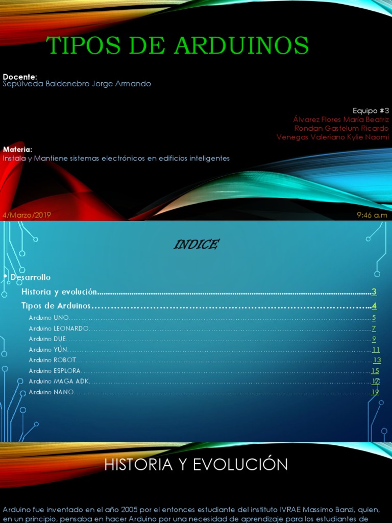 Tipos De Arduinos Pdf Arduino Microcontrolador 6943