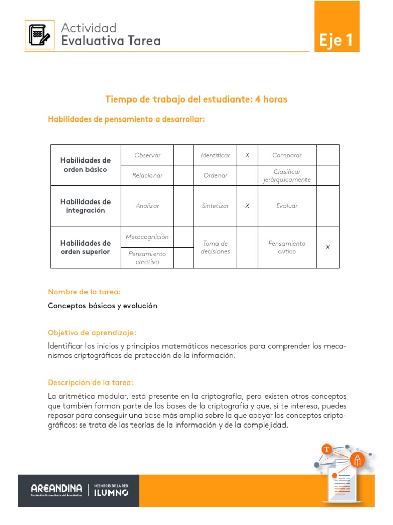 Tarea Eje 1 | PDF | Criptografía | Aprendizaje