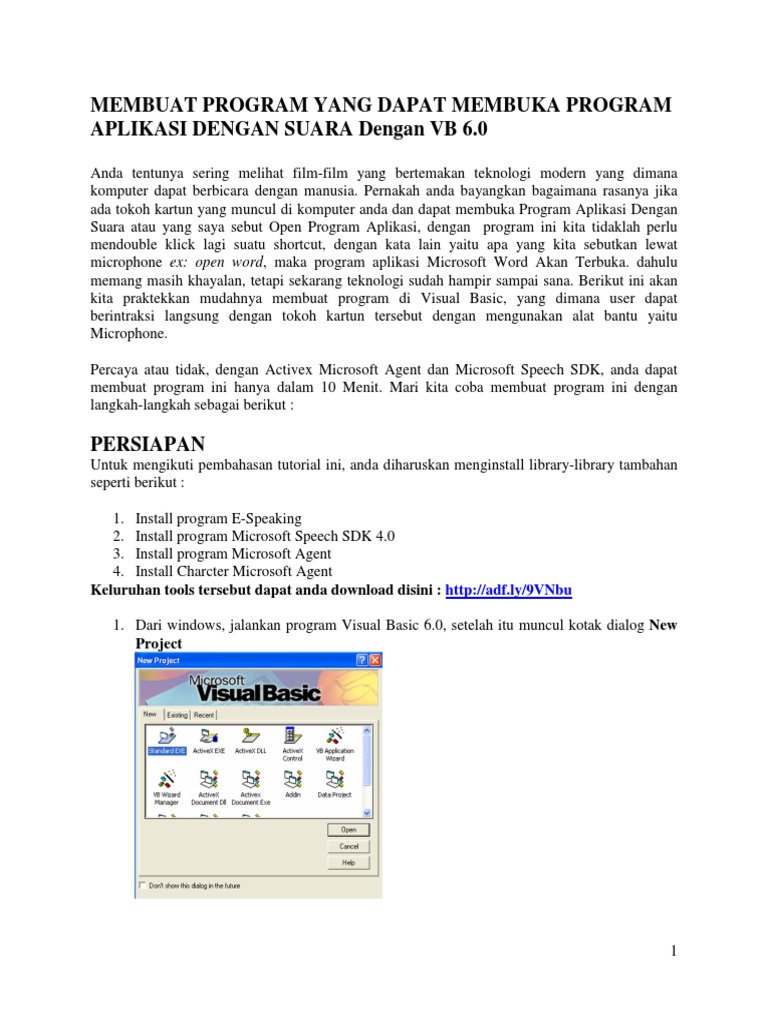 Aplikasi Dengan Suara Dengan VB 6 | PDF