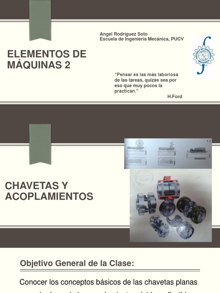 2 - Chavetas y Acoplamientos | PDF | Tornillo | Engranaje