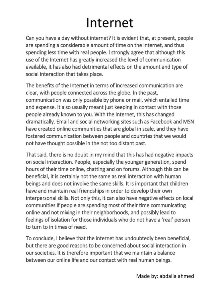 Can You Have A Day Without Internet | PDF