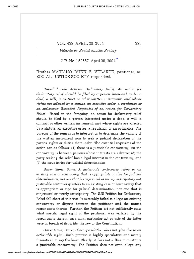 Solis Case | PDF | Declaratory Judgment | Lawsuit