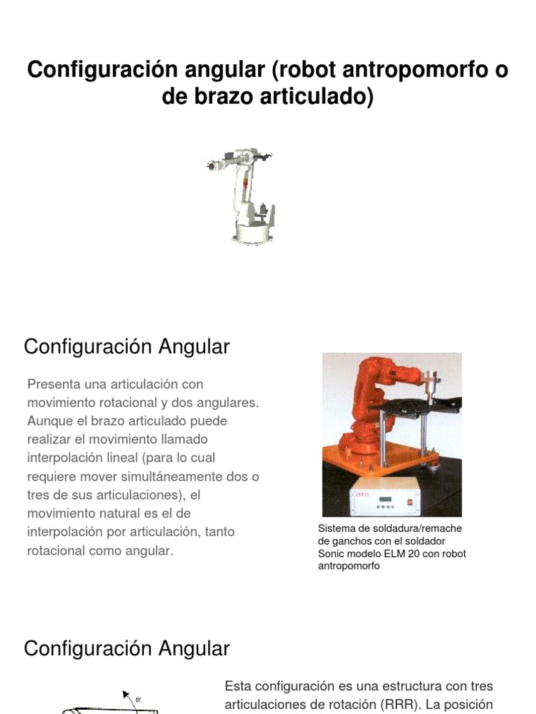 Configuración angular (robot antropomorfo o de brazo articulado)