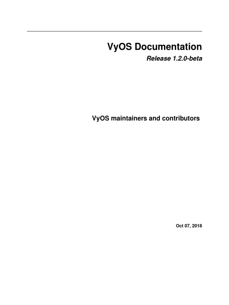 Vyos Documentation | PDF | I Pv6 | Command Line Interface