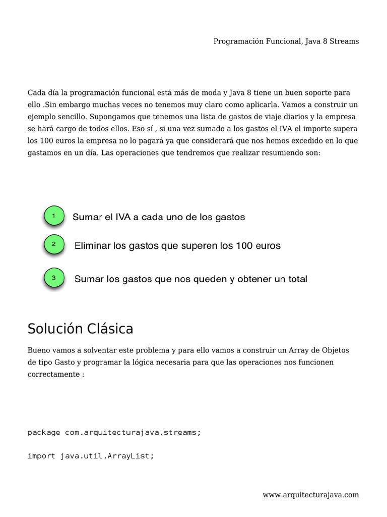 Programación Funcional, Java 8 Streams | PDF | Programacion Funcional | Java (lenguaje de ...