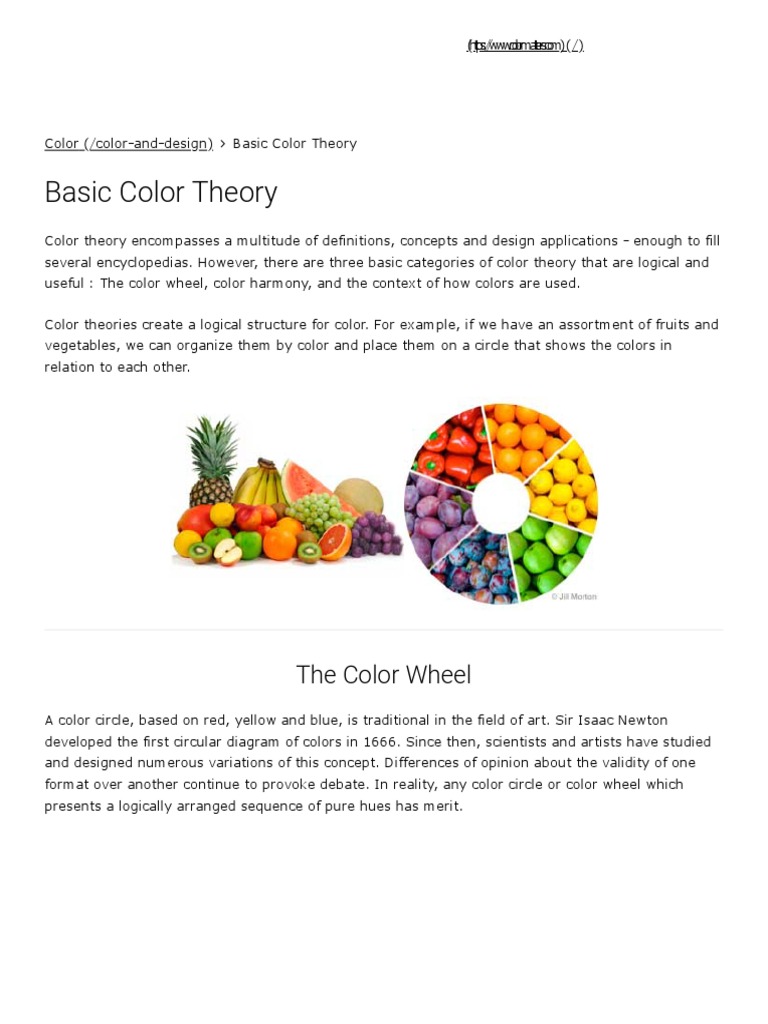 Basic Color Theory | PDF | Color | Image Processing