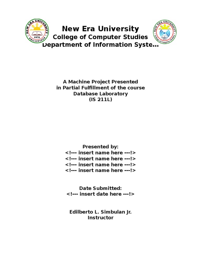 Database Design and Implementation for a College Course Registration ...
