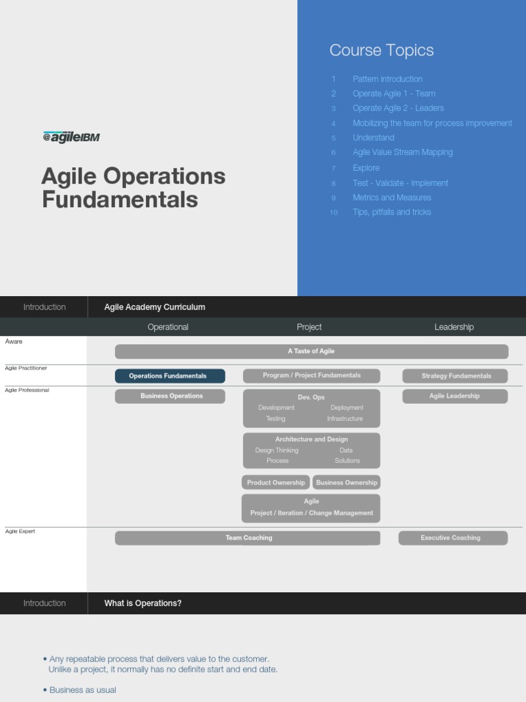 Agile Operations Fundamentals Overview | PDF | Agile Software ...