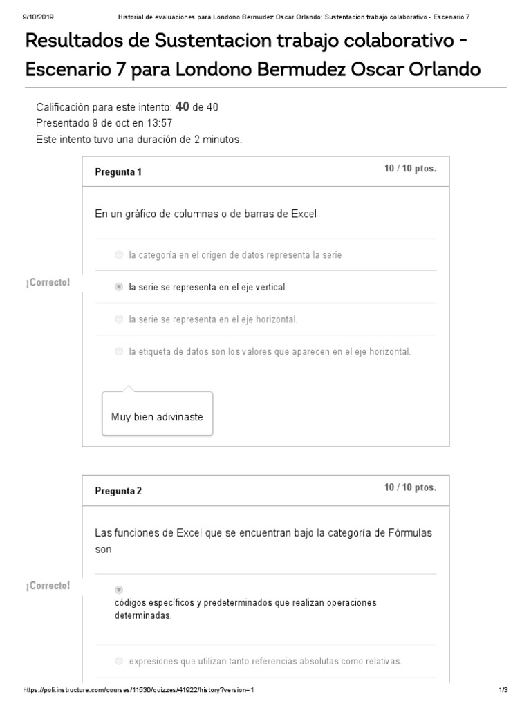 Sustentacion Trabajo Colaborativo - Escenario 7C | PDF | Microsoft ...
