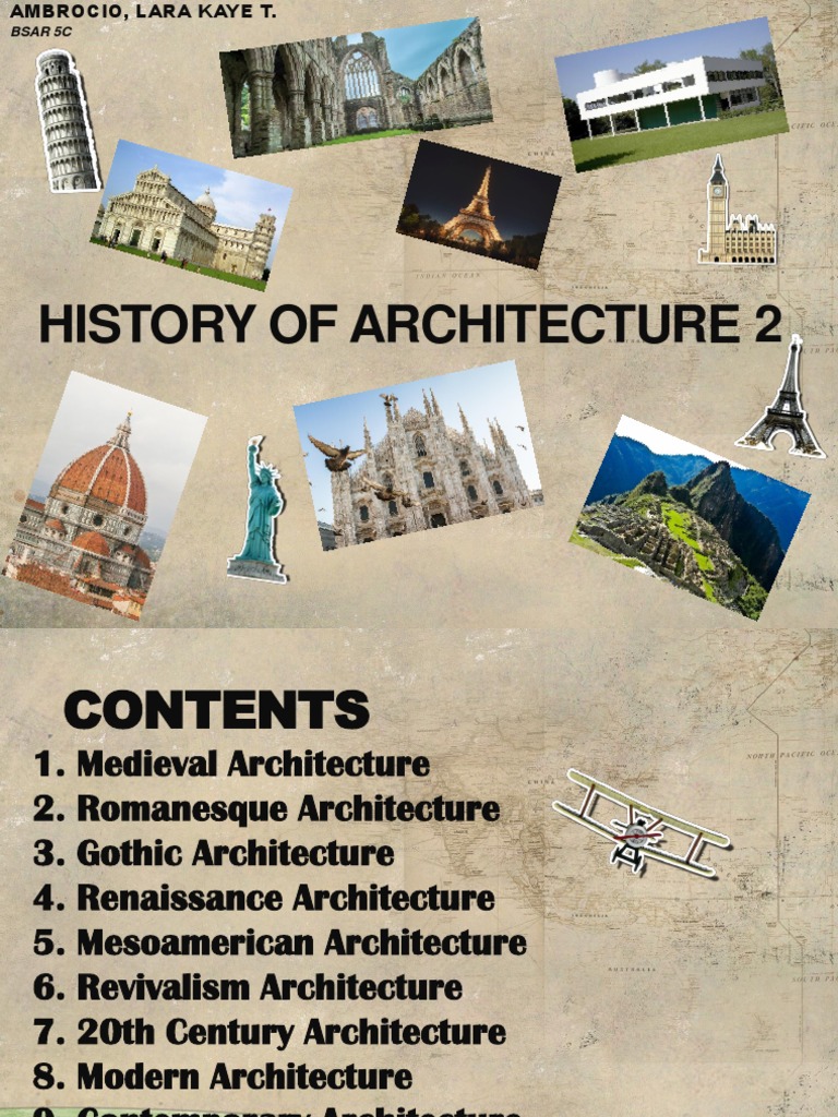 History of Architecture 2 Timeline | PDF | Castle | Components